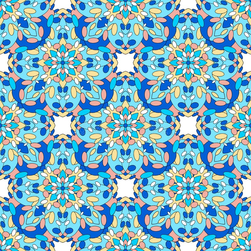 Geometric Traditional Pattern, Outline Hand Drawn Style Stock Vector ...