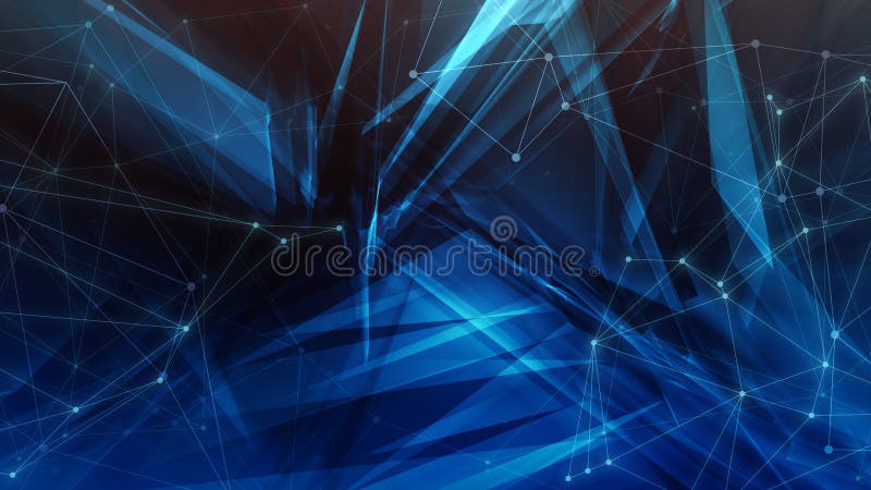 Geometric Transparent Triangles Template, Connected Modern Digital ...