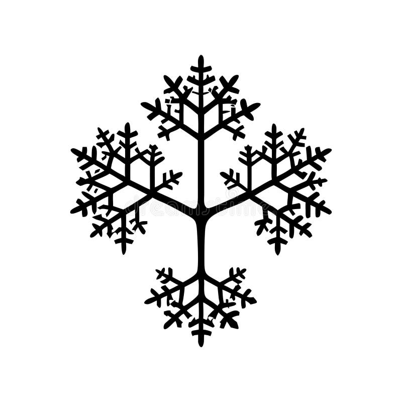 Geometric Tree Art: Abstract Black and White Tree with Triangle Pattern ...