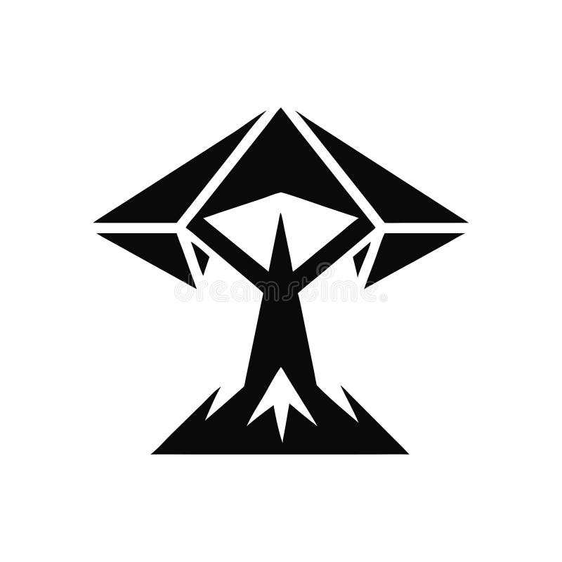 Geometric Tree Icon with Triangles - Modern Forest Symbol Illustration ...