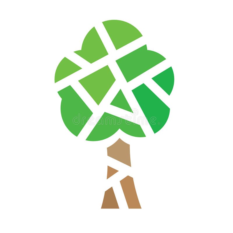 Geometric tree icon stock vector. Illustration of outdoors - 156569417