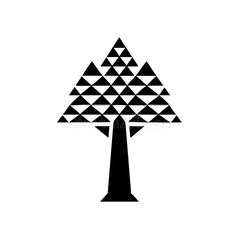 Silhouette Tree Triangle Stock Illustrations – 3,578 Silhouette Tree ...