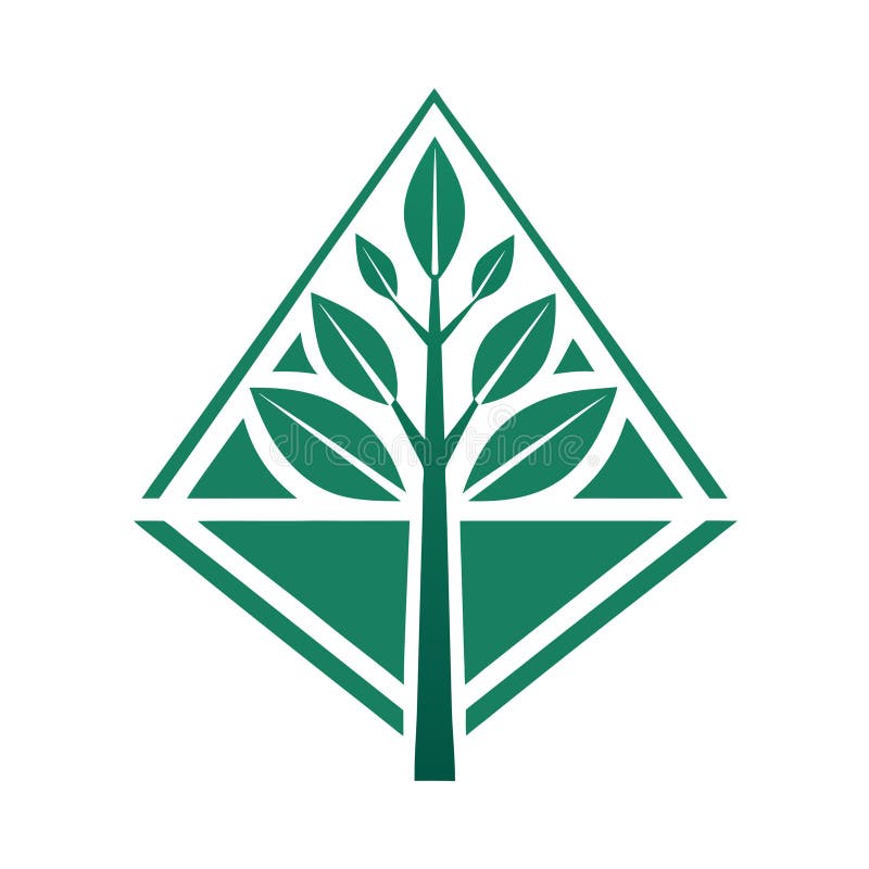 Geometric Tree Logo with Diamond Frame Symbolizing Growth and ...