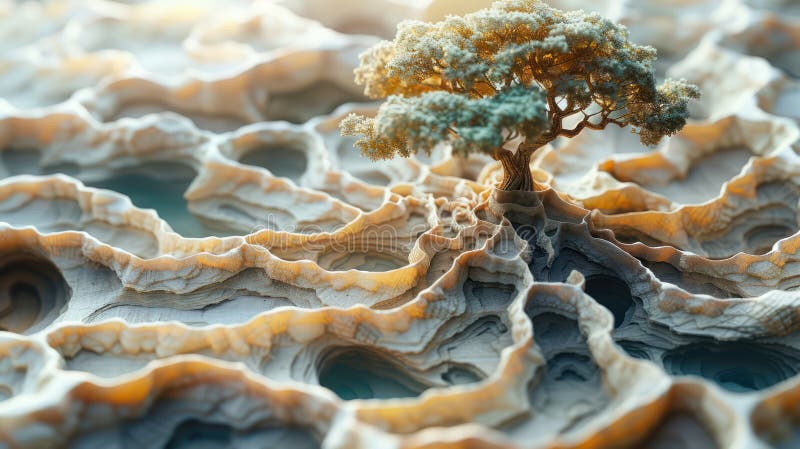 Geometric Tree: Abstract Vector Illustration with Polygonal Design ...