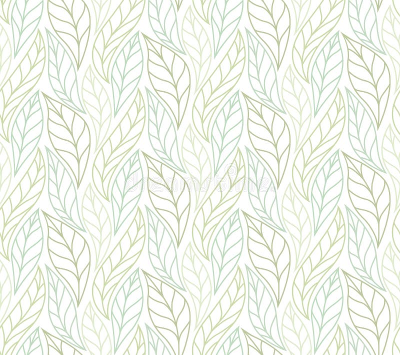 Geometric Leaves Vector Seamless Pattern. Abstract Vector Texture. Leaf ...