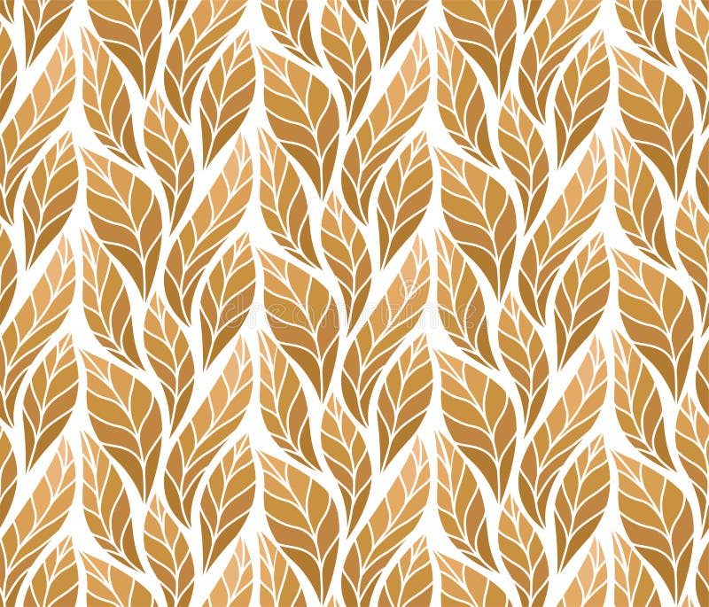 Geometric Leaves Vector Seamless Pattern. Abstract Vector Texture. Leaf ...