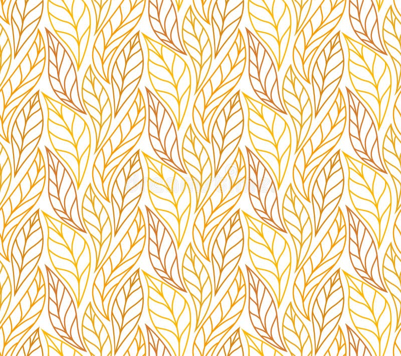 Geometric Leaves Vector Seamless Pattern Abstract Vector Texture Leaf