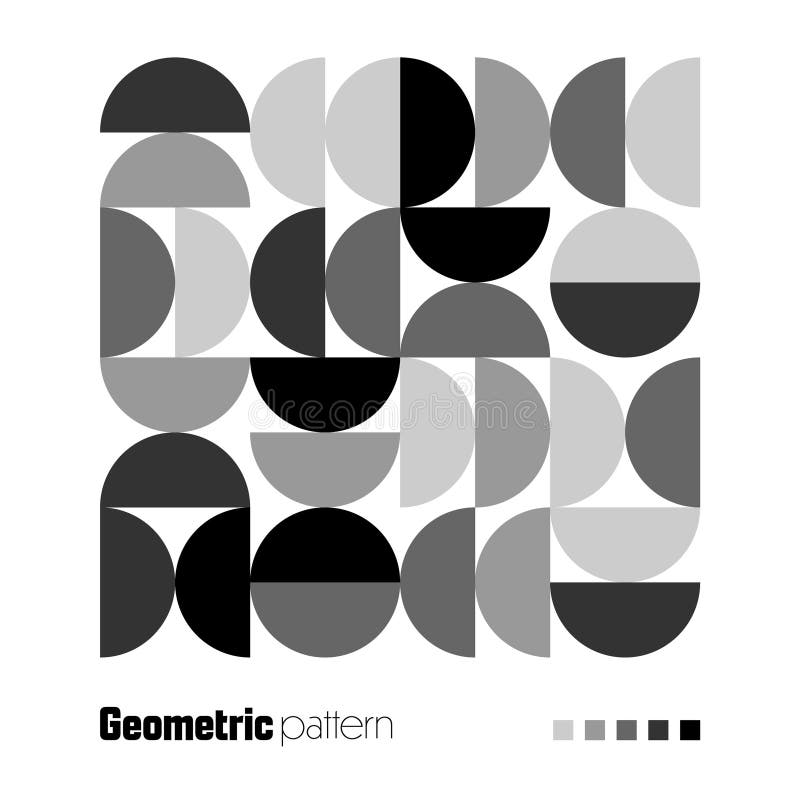Geometric Trendy Pattern, Bauhaus Style. Modern Background with Simple ...