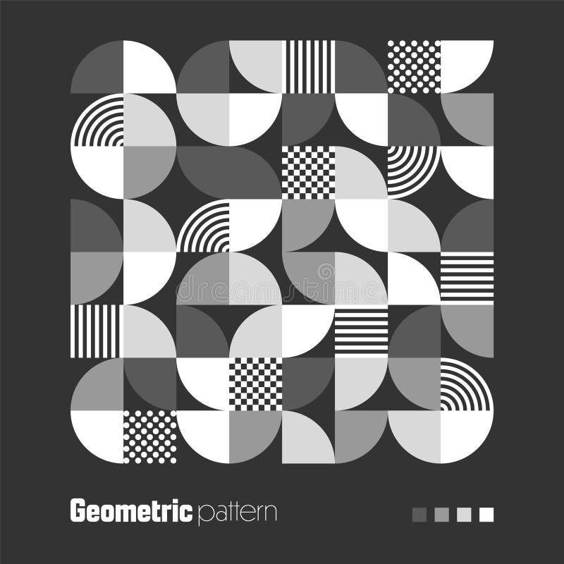 Geometric Trendy Pattern, Bauhaus Style. Modern Background with Simple ...