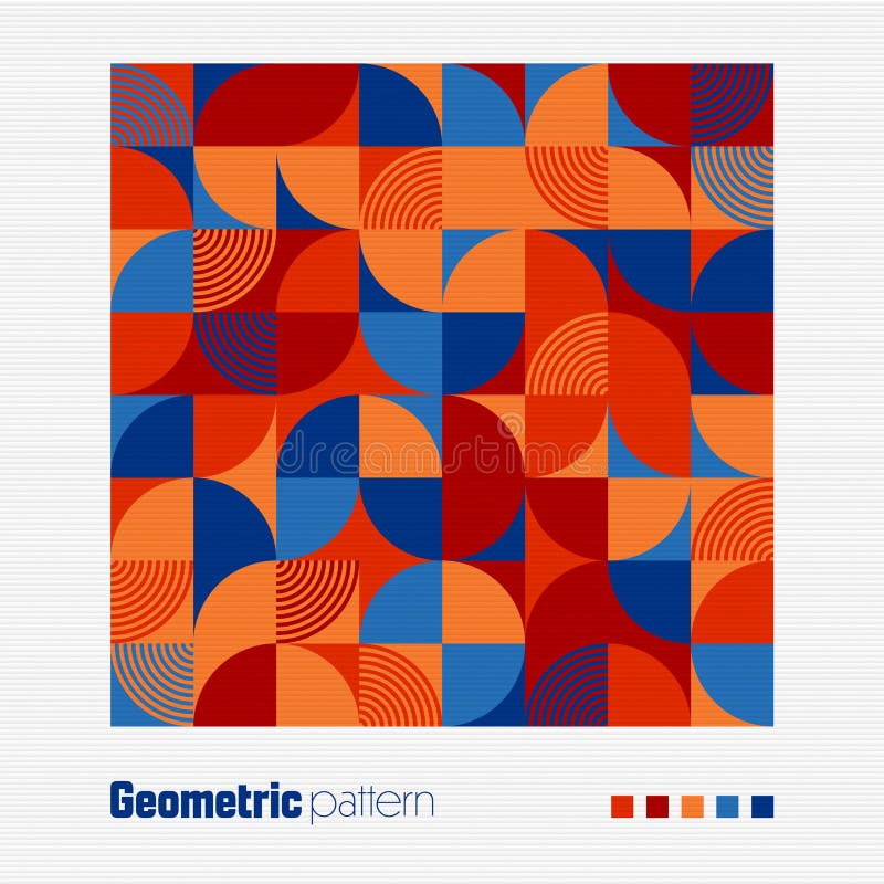 Geometric Trendy Pattern. Modern Colorful Background with Simple ...