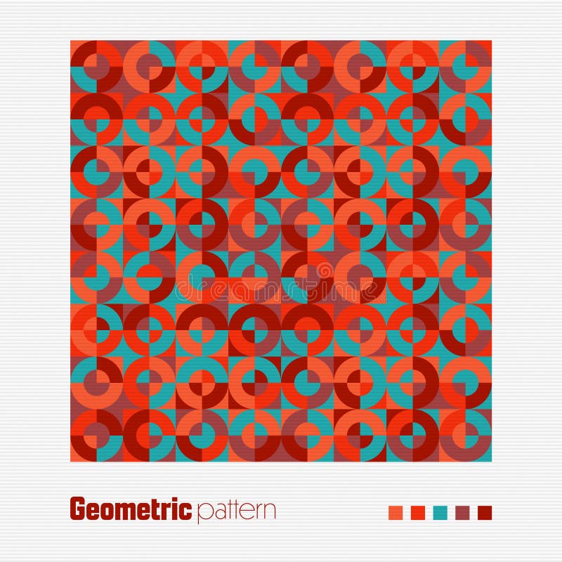 Geometric Trendy Pattern. Modern Colorful Background with Simple Elements Stock Vector ...