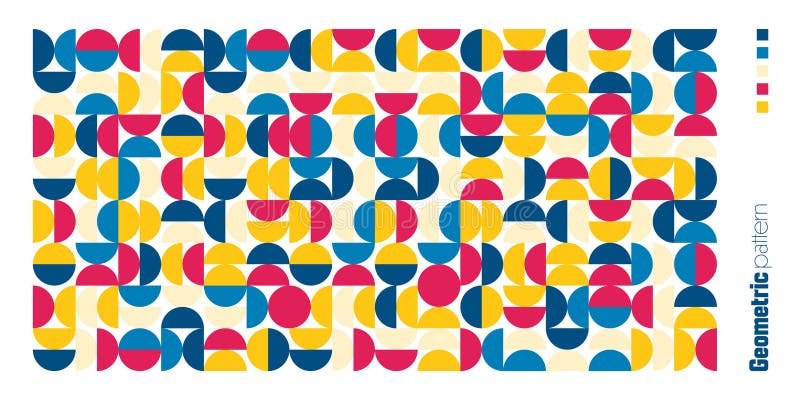 Geometric Trendy Pattern. Modern Colorful Background with Simple ...