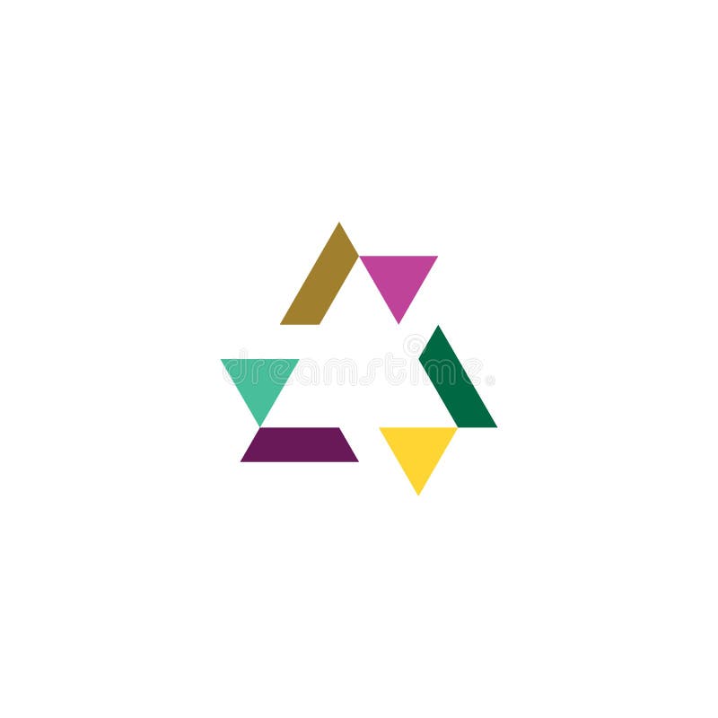Geometric Triangle Abstract Colorful Tech Logo Design Element Stock ...