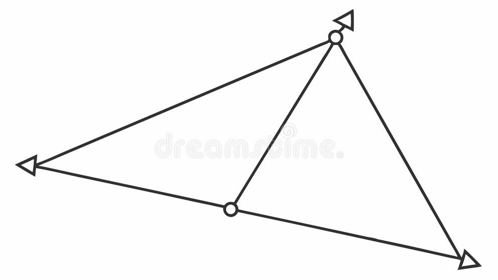 Geometric Triangle, Abstract Connectivity. Vector Design Generative AI ...