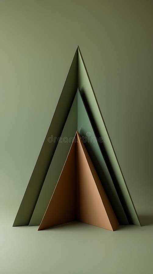 Geometric Triangle Arrangement in Muted Colors Creating a Minimalist ...
