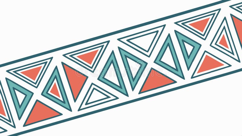 Geometric Triangle Border Decorative Frame And Pattern Design Vector Design Generative Ai Stock