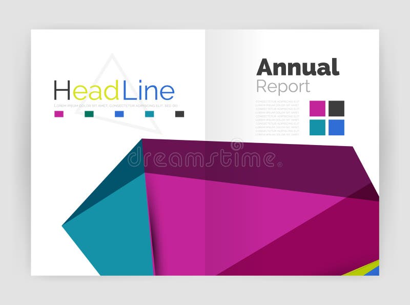 Geometric Triangle Business Brochure Template Stock Vector ...