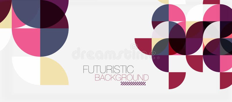Geometric Triangle and Circle Shape, Wide Abstract Background Stock ...