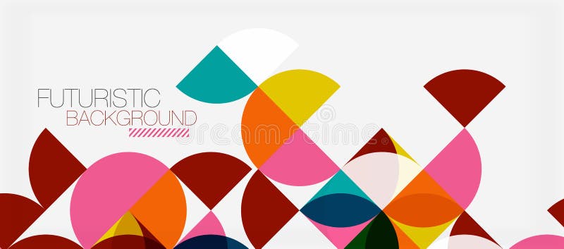 Geometric Triangle and Circle Shape, Wide Abstract Background Stock ...