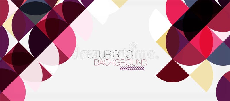 Geometric Triangle and Circle Shape, Wide Abstract Stock Vector ...