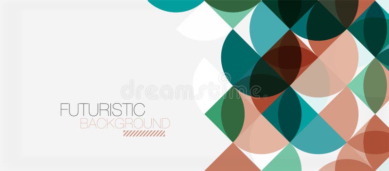 Geometric Triangle and Circle Shape, Wide Abstract Stock Vector ...