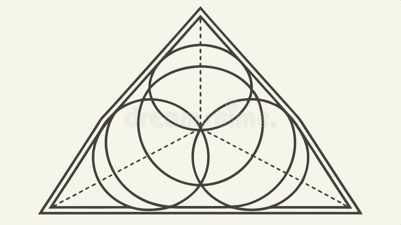 Geometric Triangle with Circles, Abstract Design and Modern Pattern ...