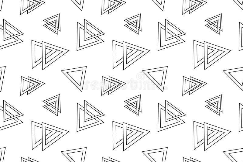 Geometric Triangle Coloring Page Stock Vector - Illustration of ...