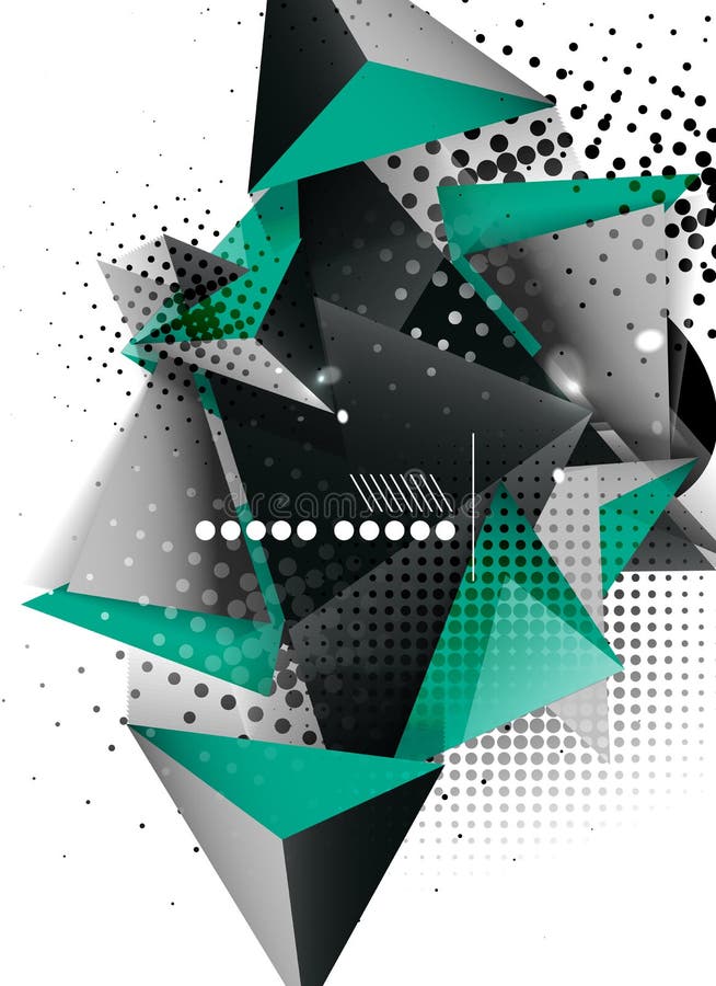 Geometric Triangle 3d Design, Abstract Background Stock Vector ...