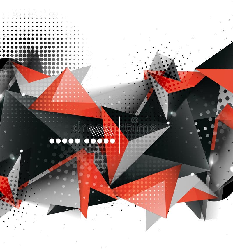 Geometric Triangle 3d Design, Abstract Background Stock Vector ...