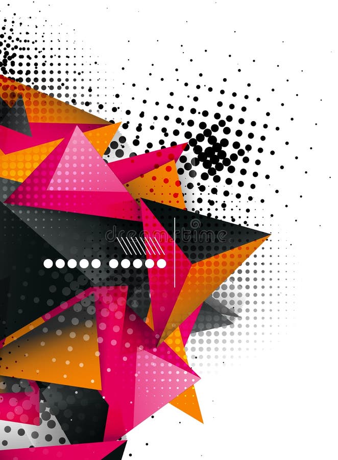Geometric Triangle 3d Design, Abstract Background Stock Vector ...