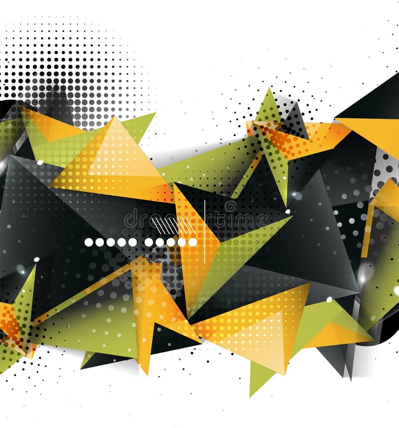 Geometric Triangle 3d Design, Abstract Background Stock Vector ...
