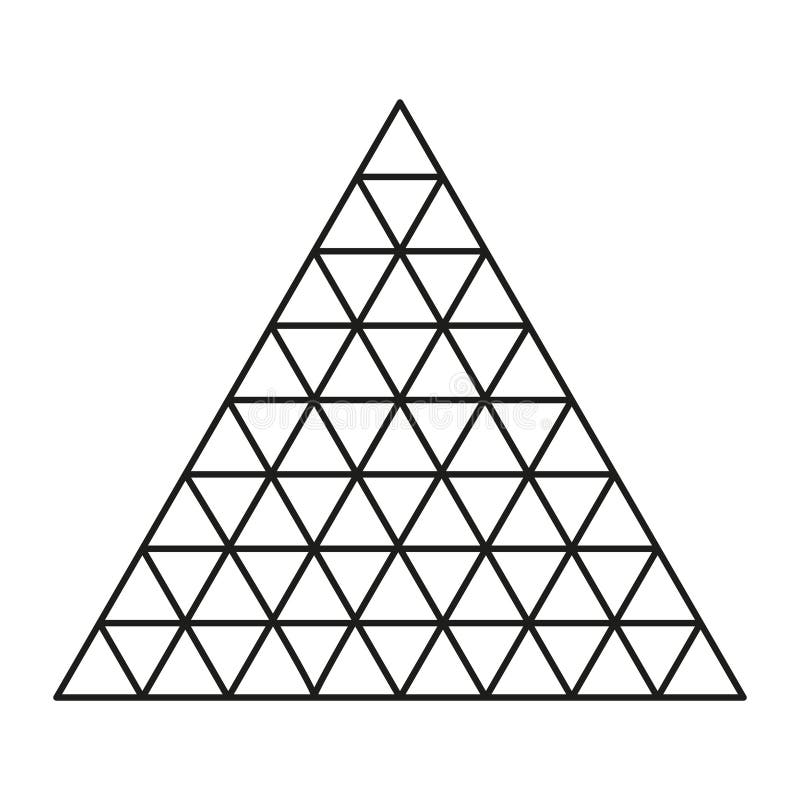 Geometric Triangle Grid. Symmetrical Triangle Pattern. Black Triangular ...