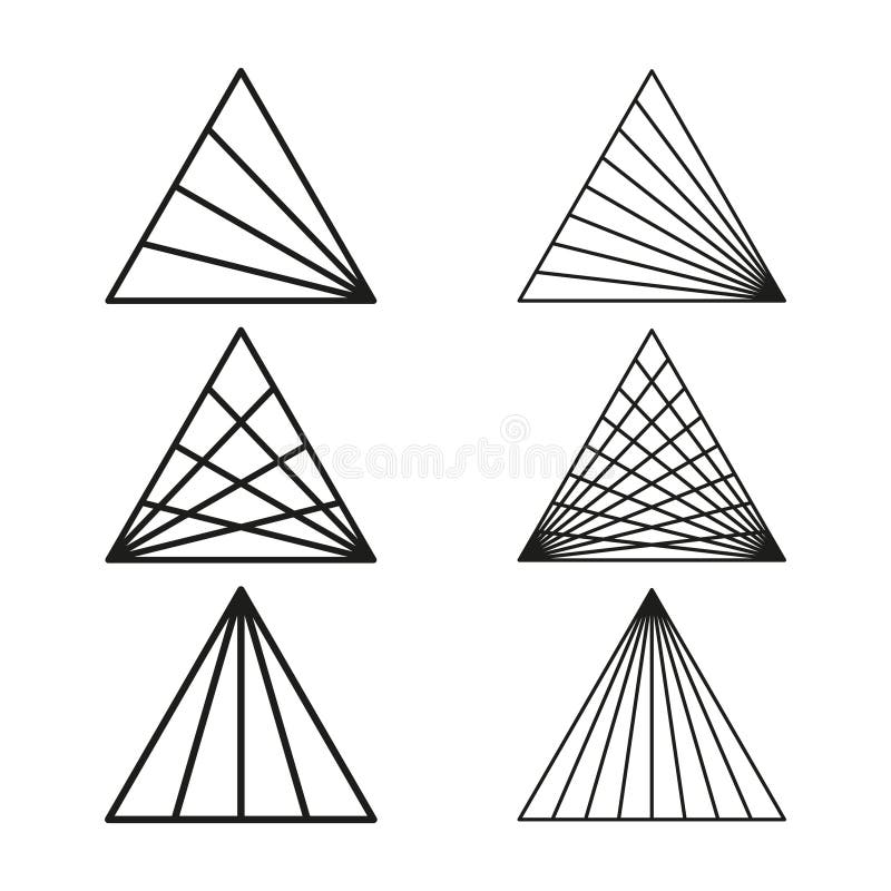 Geometric Triangle Icon. Abstract Line Pattern. Minimalist Shape Vector ...