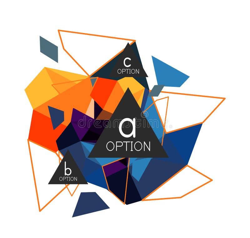 Geometric Triangle Infographics Stock Vector - Illustration of ...