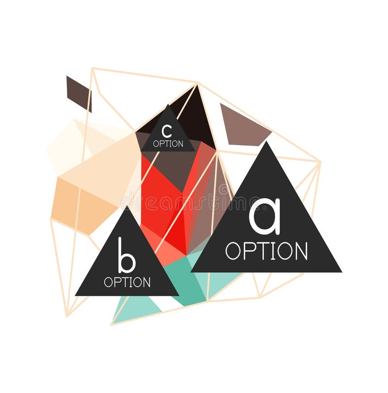 Geometric Triangle Infographics Stock Vector - Illustration of banner ...