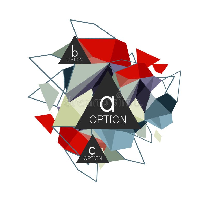 Geometric Triangle Infographics Stock Vector - Illustration of brochure ...