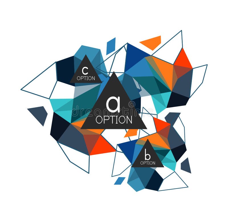 Geometric Triangle Infographics Stock Vector - Illustration of graphic ...