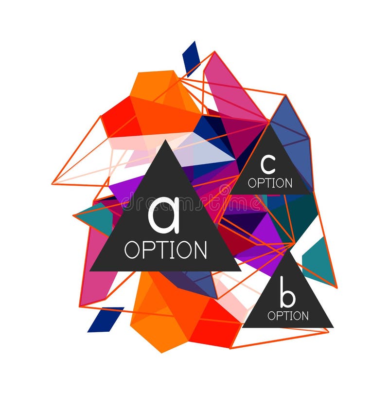 Geometric Triangle Infographics Stock Vector - Illustration of creative ...