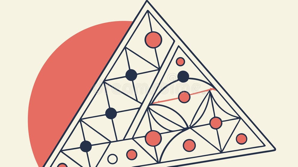 Geometric Triangle with Inner Patterns, Abstract Design, Vector Design ...