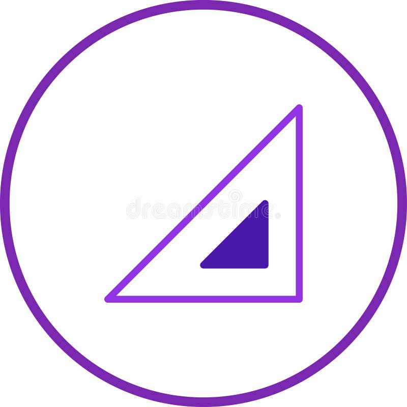 Geometric Triangle Inside a Circle: a Simple and Modern Purple Vector ...