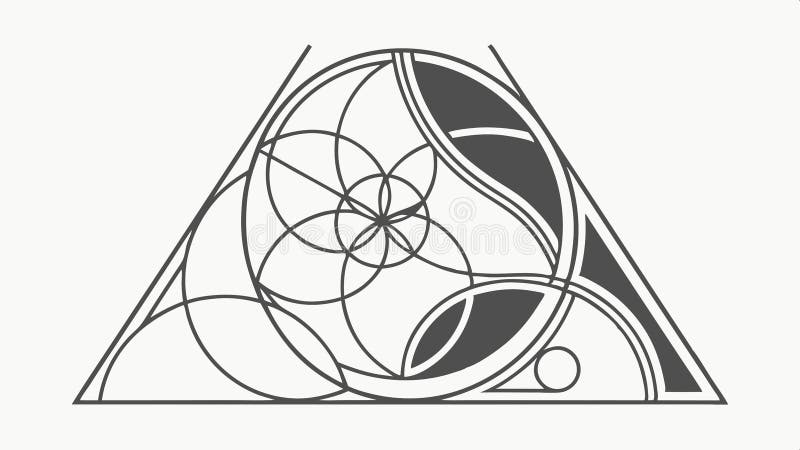 Geometric Triangle Mandala, Decorative and Spiritual Designs Vector ...