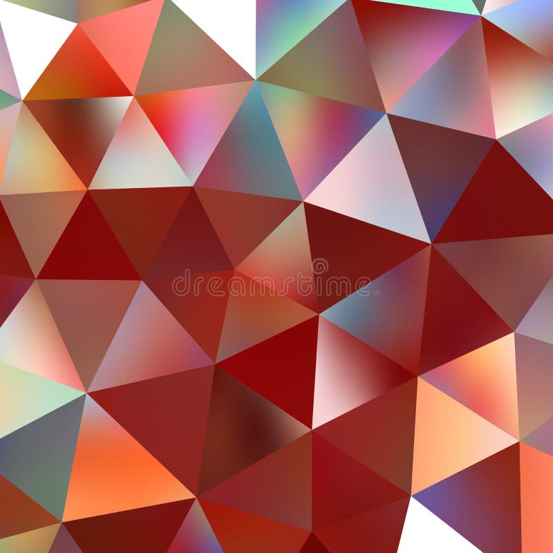 Geometric Triangle Mosaic Background Stock Illustration - Illustration ...