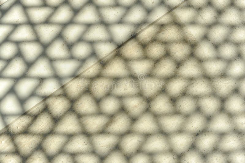 Geometric Triangle Pattern As Shadow or Shade on Reflected a Floor ...