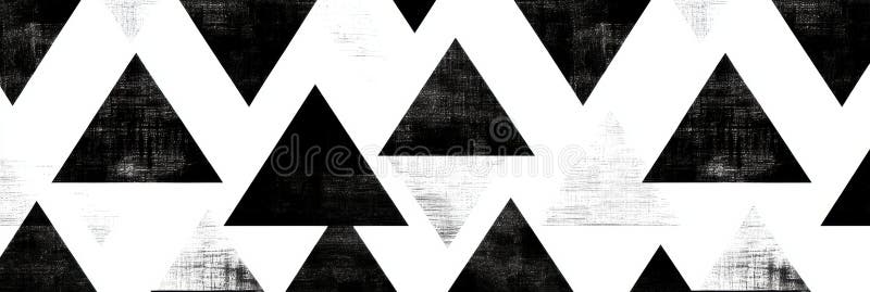 Geometric Triangle Pattern Featuring a Black and White Repeating Design ...