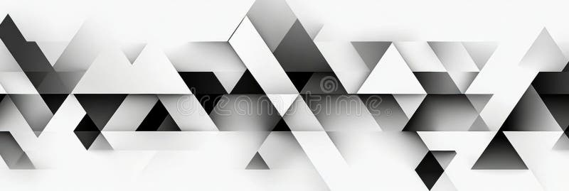 Geometric Triangle Pattern in Black and White Showcases Clean ...