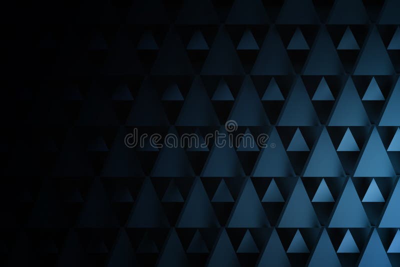 Geometric Triangle Pattern in Dark Blue Colors. Stock Illustration ...