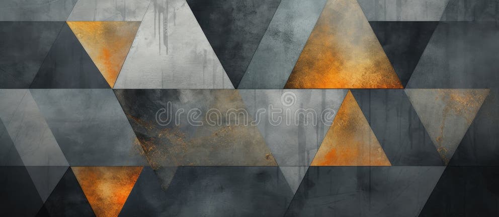 Geometric Triangle Pattern on Dark Flooring, Symbolizing Symmetry and ...