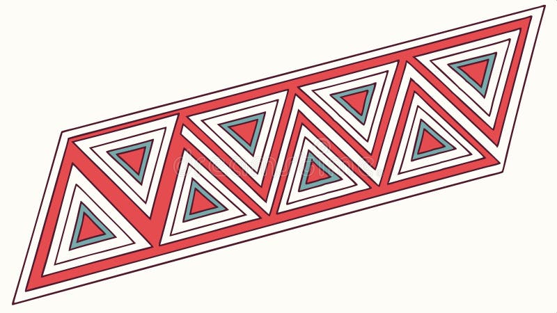 Geometric Triangle Pattern Decorative Border Vector Abstract Design ...