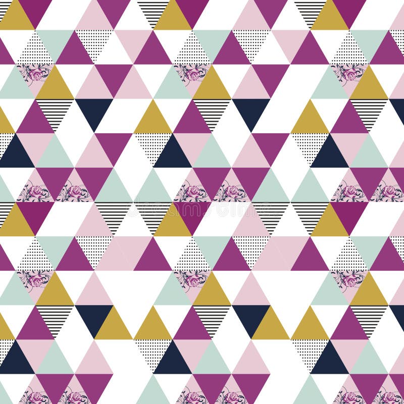 Tri Double Dust - Geometric Dusty Pastel Triangle Pattern Stock Vector ...