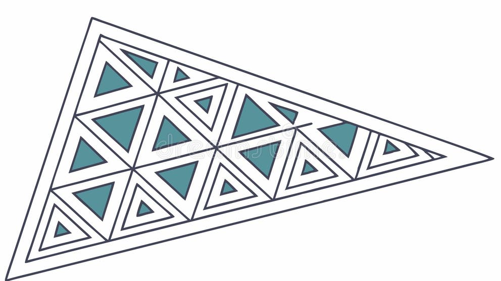 Geometric Triangle Perspective Pattern Abstract Design Element, Vector ...